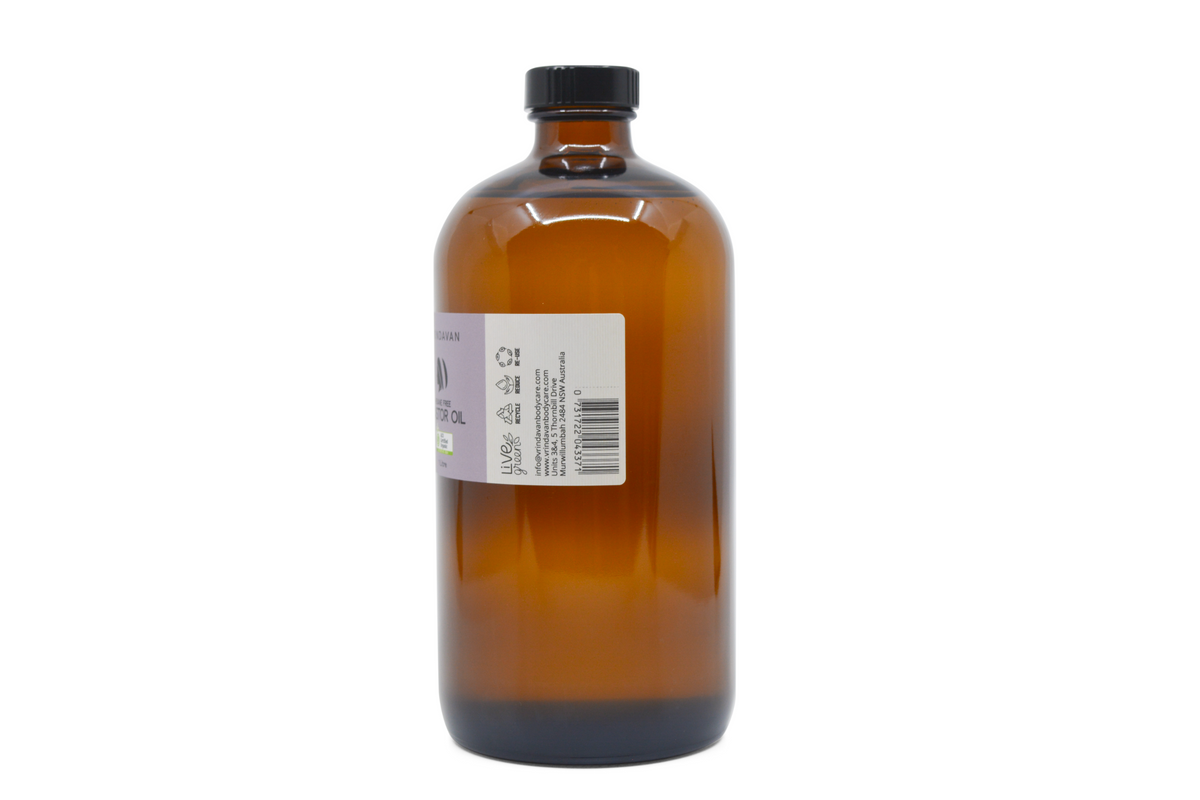 Castor Oil - Certified Organic - 1L - Glass Bottle – Vrindavan Body Care